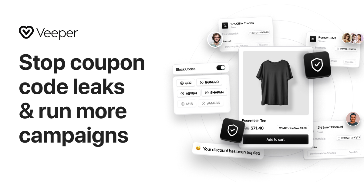 Veeper | Stop Coupon Leaks for Shopify Brands